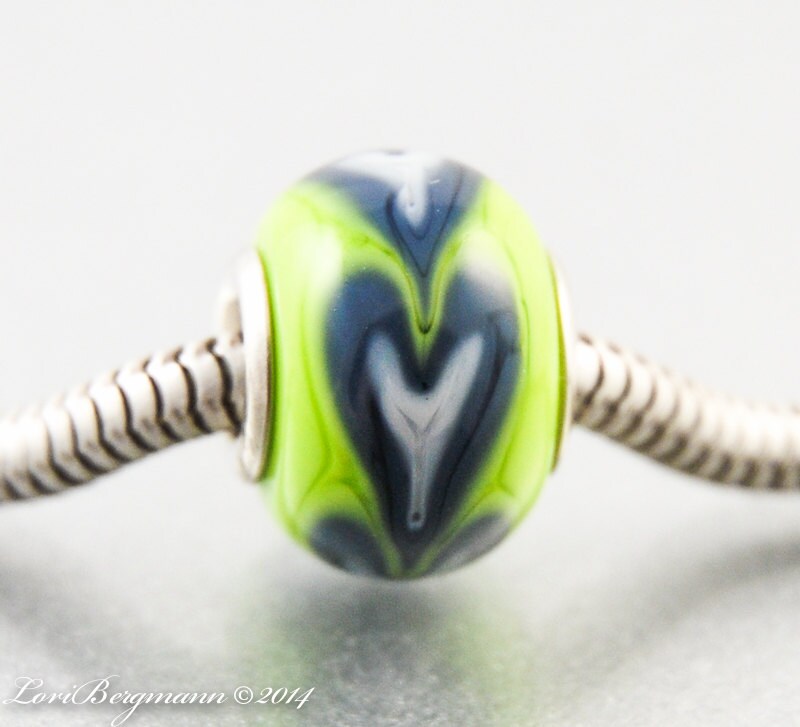 Handmade Big Hole Charm Bead for Seahawk Football Fans, Team Spirit ...