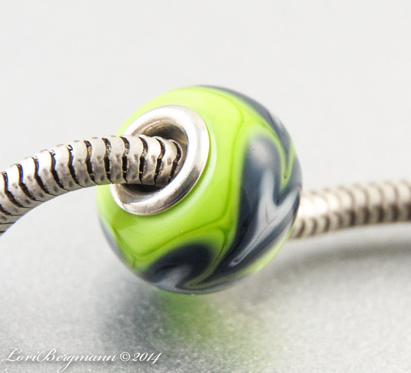 Handmade Big Hole Charm Bead for Seahawk Football Fans Team - Etsy