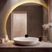 Radius Mirror Half Circle Led Bathroom Mirror Semi Circle Washbasin ...