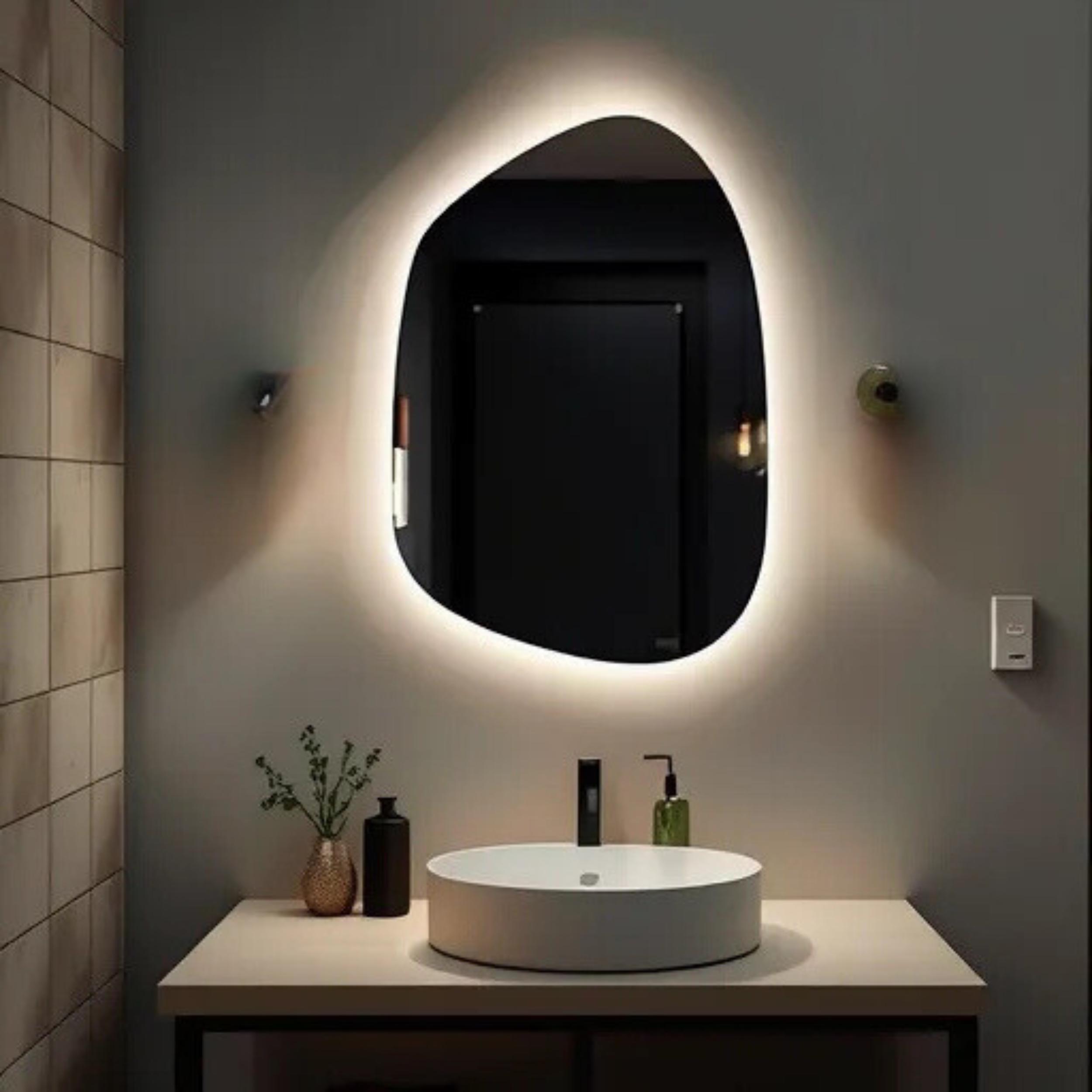 Irregular Led Mirror Asymmetrical Mirror Elegant Mirror for Chic Homes ...