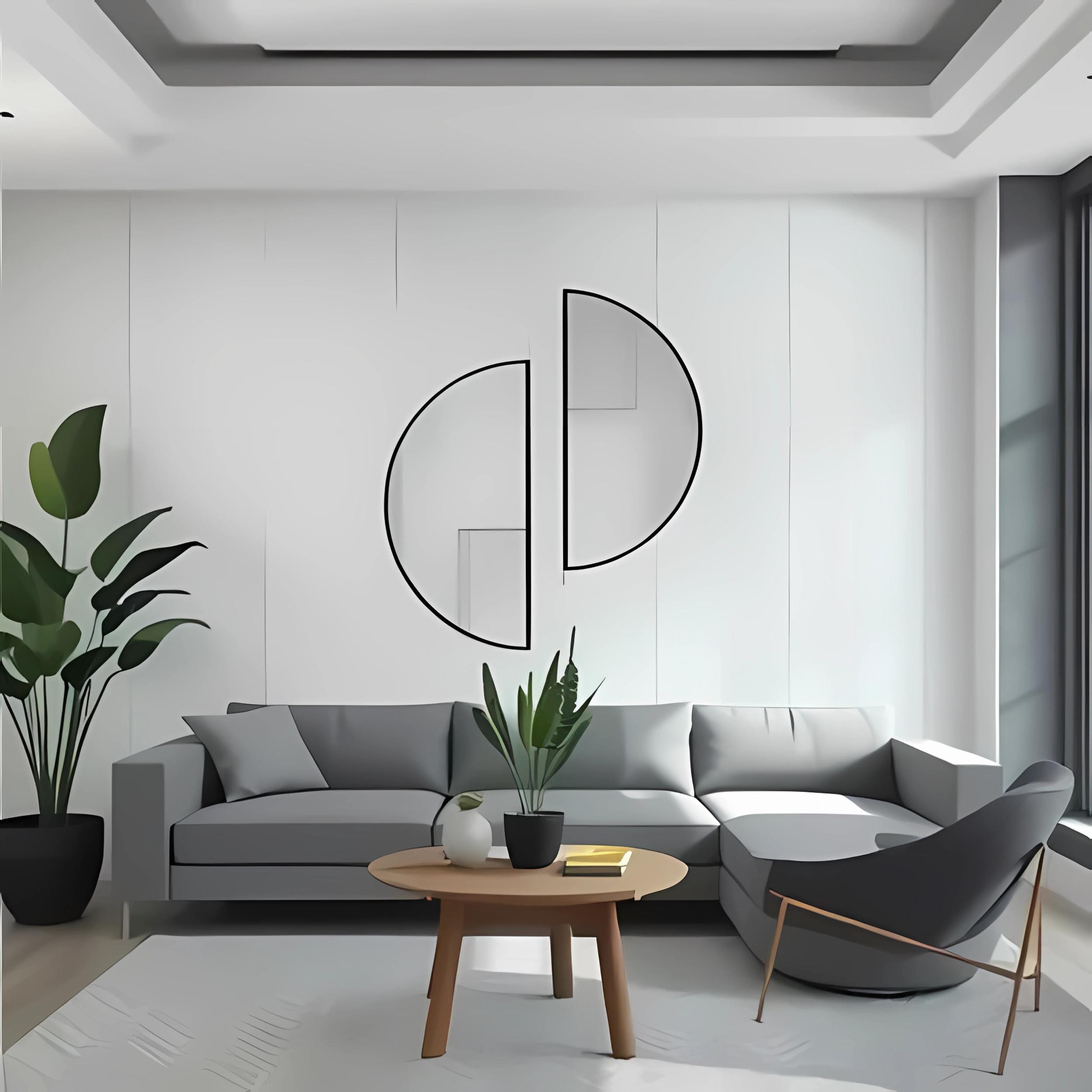 Half Circle Mirror - Half Moon Mirror - Bathroom Mirror - Vanity Mirror ...