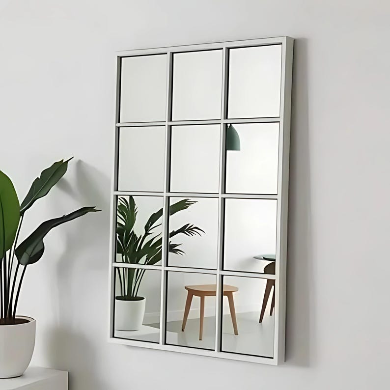 Arched Window Pane Full-length Mirror: Elegant Wall Decor - Etsy