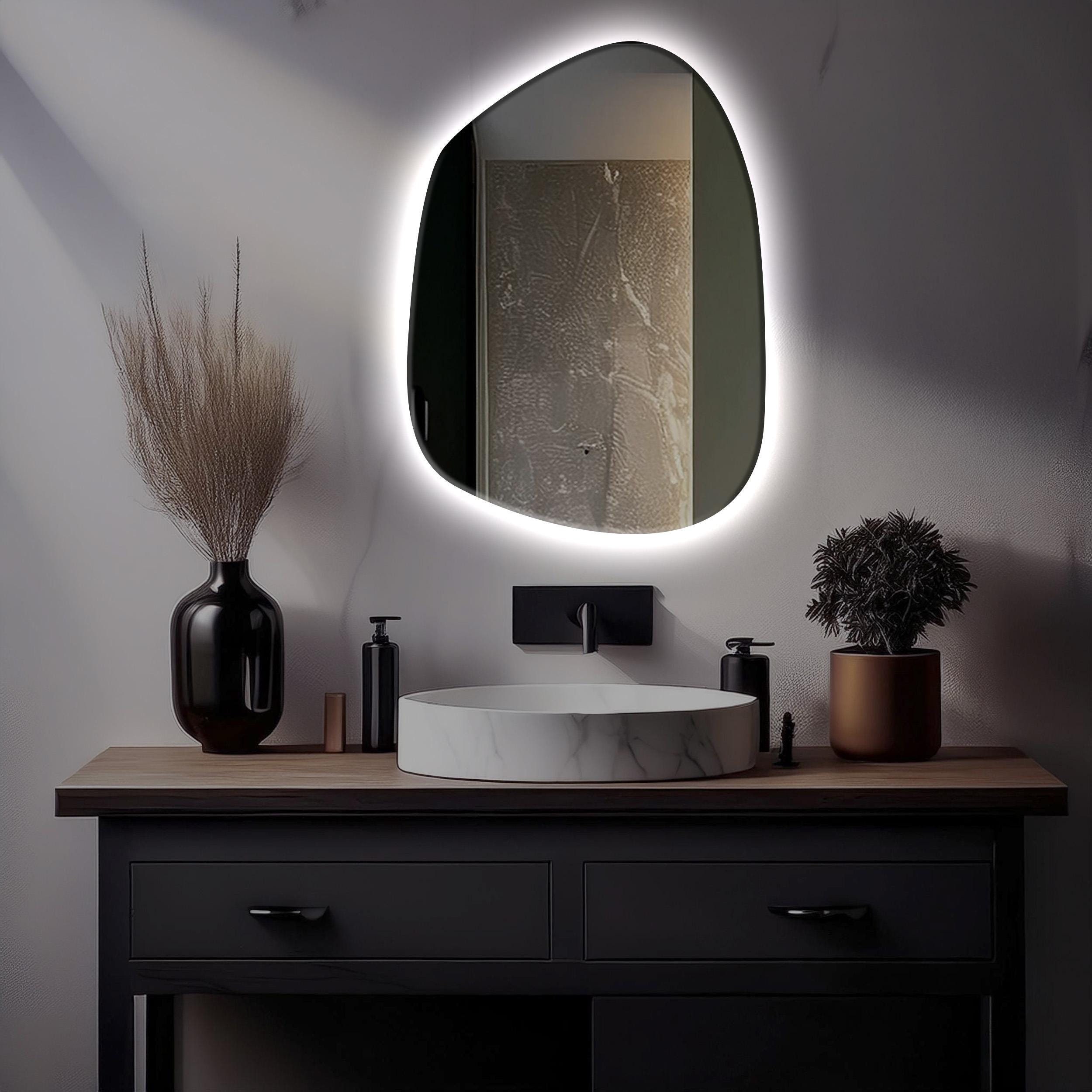 Irregular Led Mirror Asymmetrical Mirror Elegant Mirror for Chic Homes ...