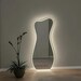 Asymmetrical LED Full Body Mirror: Backlit Irregular Wall Decor - Etsy