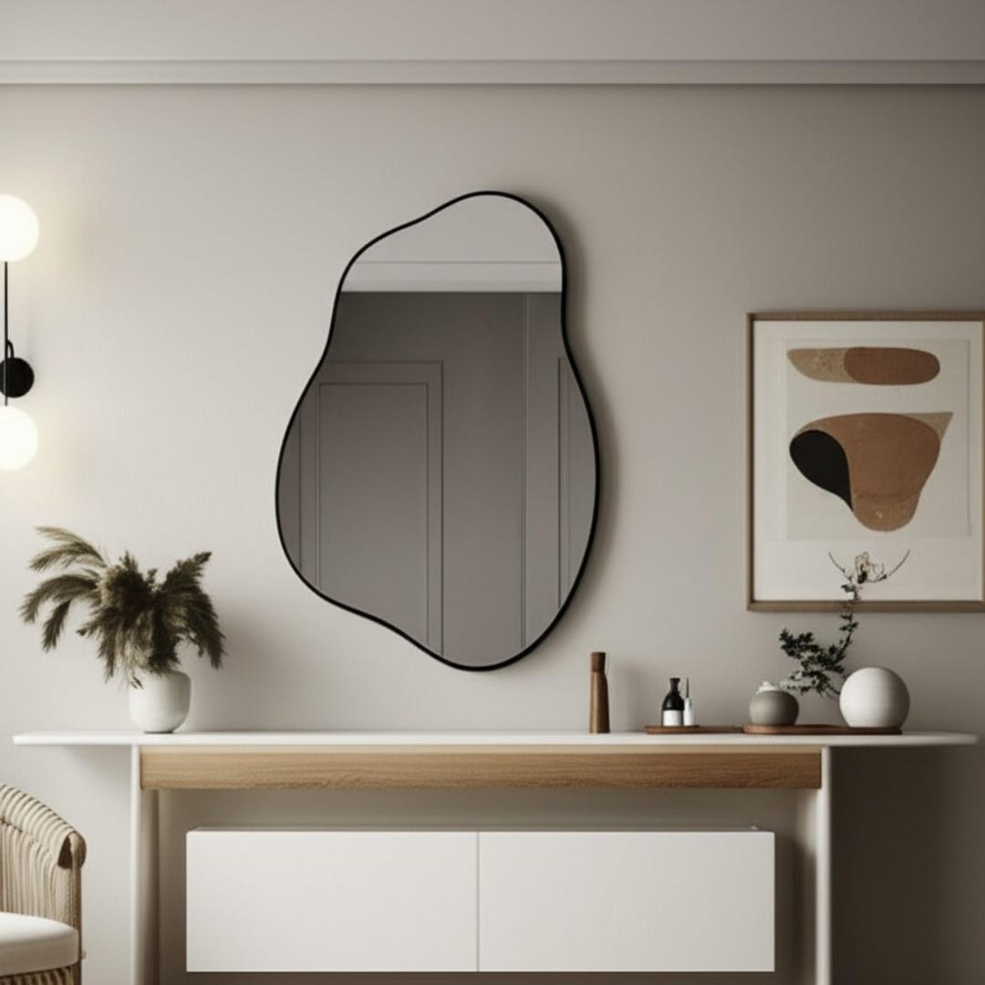 Irregular Entryway Wall Modern Mirror - Large Wall Hanging Mirror ...