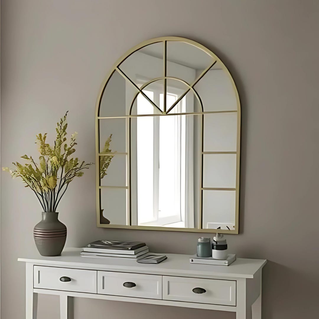 Gothic Arched Window Pane Wall Mirror: Elegant Home Decor - Etsy
