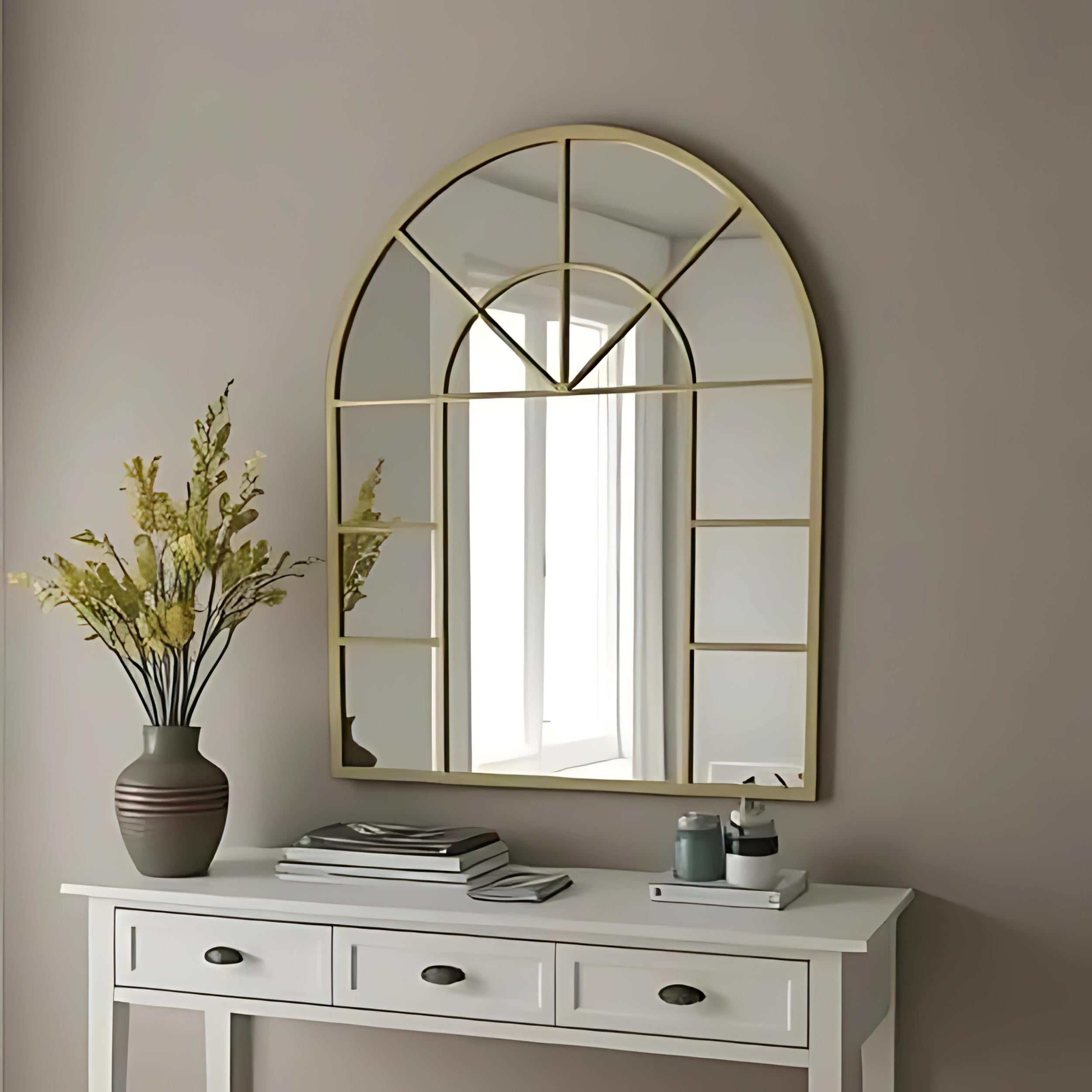 Gothic Arched Window Pane Wall Mirror: Elegant Home Decor - Etsy