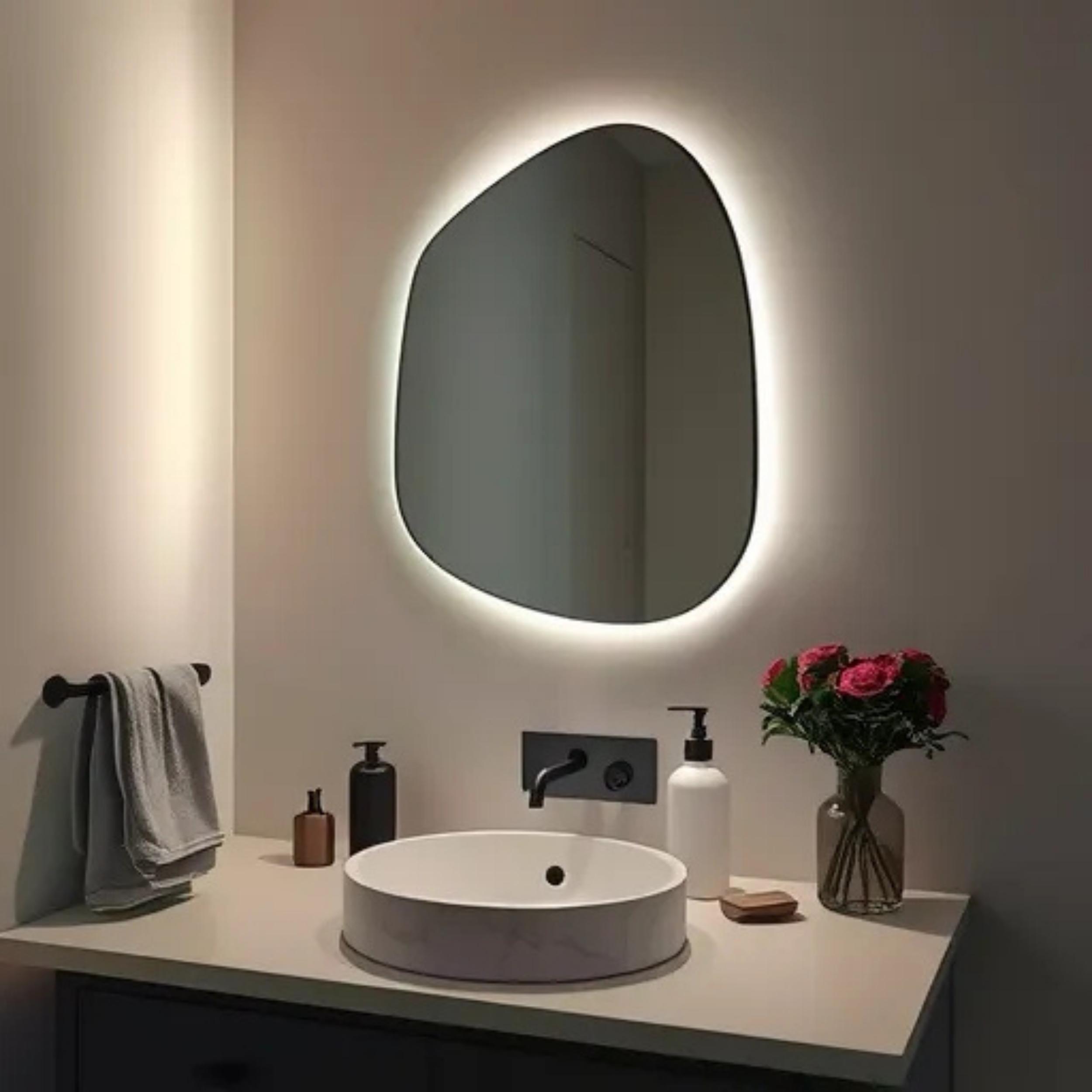 Irregular Led Mirror Asymmetrical Mirror Elegant Mirror for Chic Homes ...