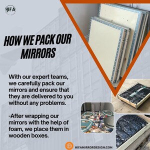 Three-piece Modern Arched Wall Mirror: Full-wall Coverage, Gym & Home ...