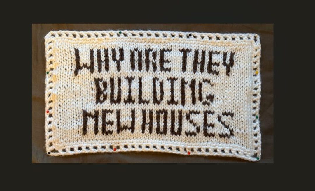 Knit Tapestry why Are They Building New Houses - Etsy