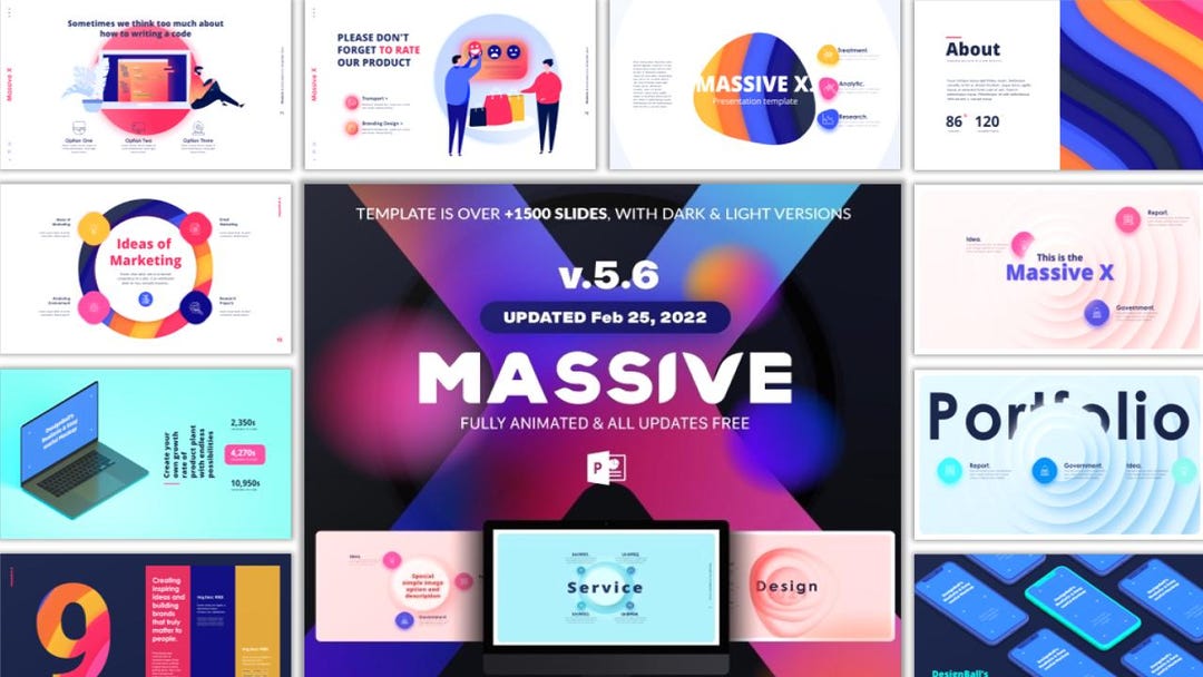 Massive X Animated Powerpoint Presentation Template Fully Animated