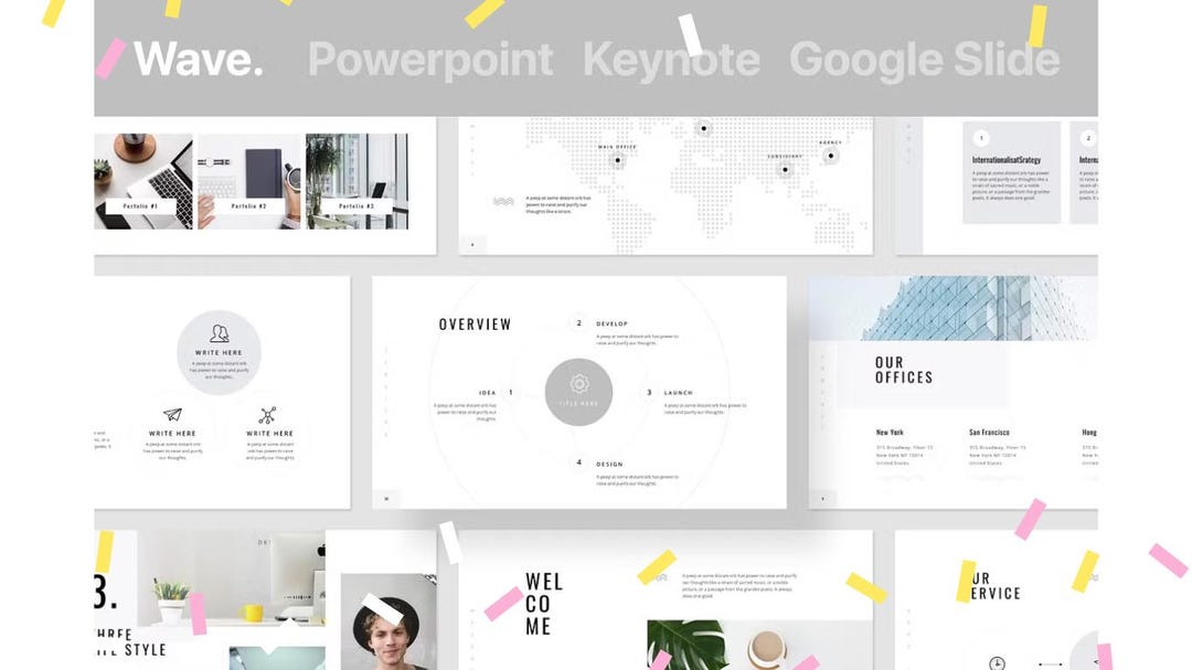 Wave - Minimal Animated Pitch Deck | 100+ Fully Animated Slides ...