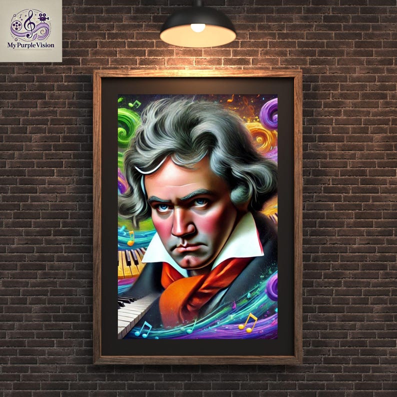 Beethoven Digital Art Ready to Print - Vibrant Classical Music Wall ...