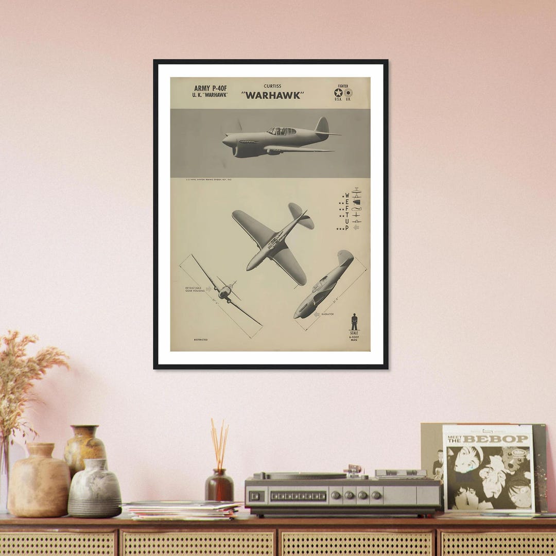 WARHAWK Vintage WW2 Aircraft Identifier Poster - Etsy