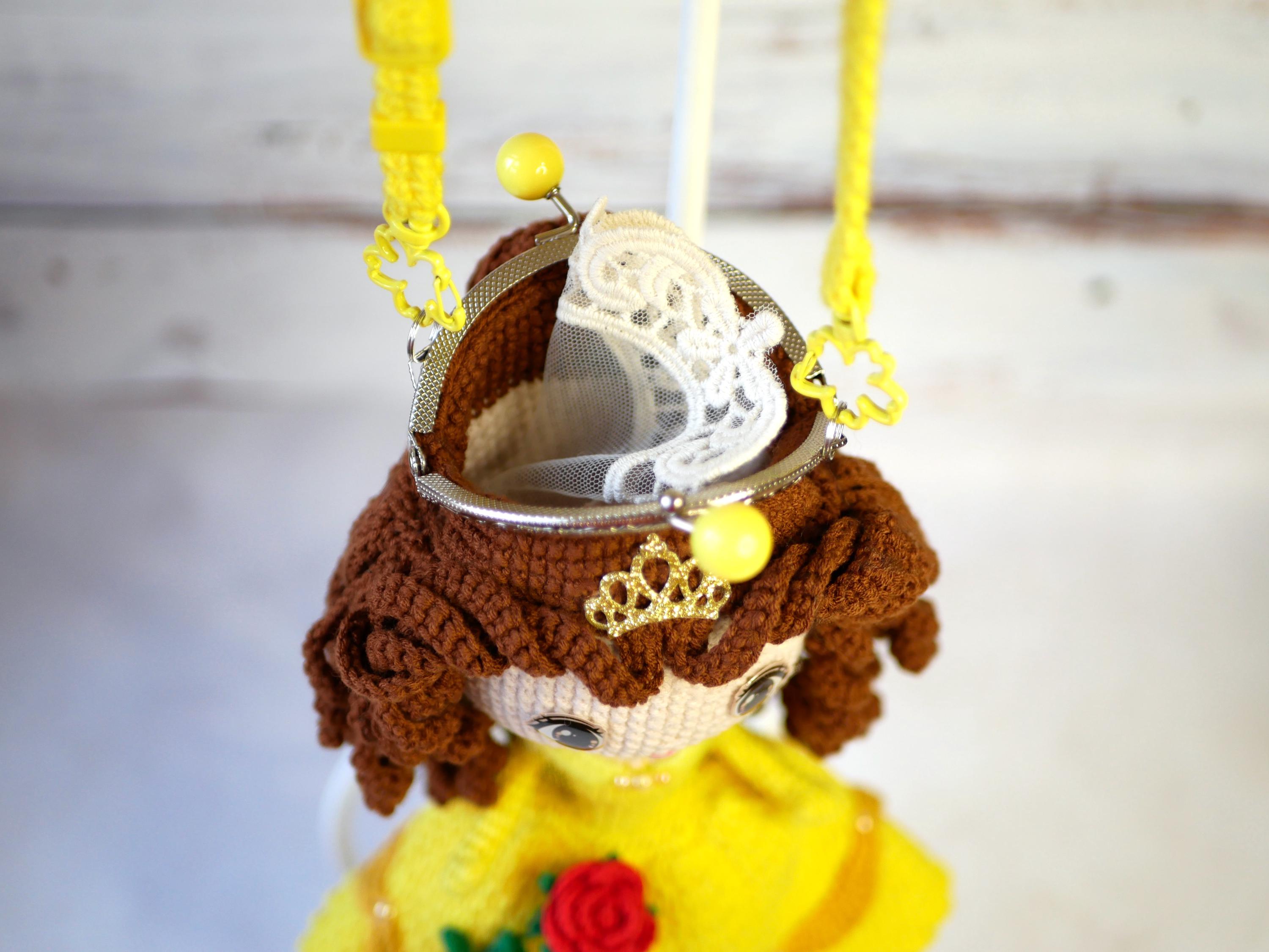 PDF Crochet Pattern Doll-purse Princess Belle «beauty and the Beast ...