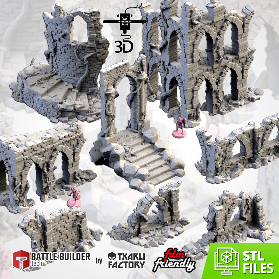 Abandoned City Monastery Modular Wargaming Terrain by Txarli Factory ...