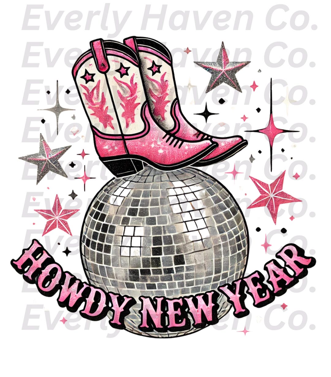 Howdy New Year: Cowboy Boots & Disco Light Party Vibes" - Etsy