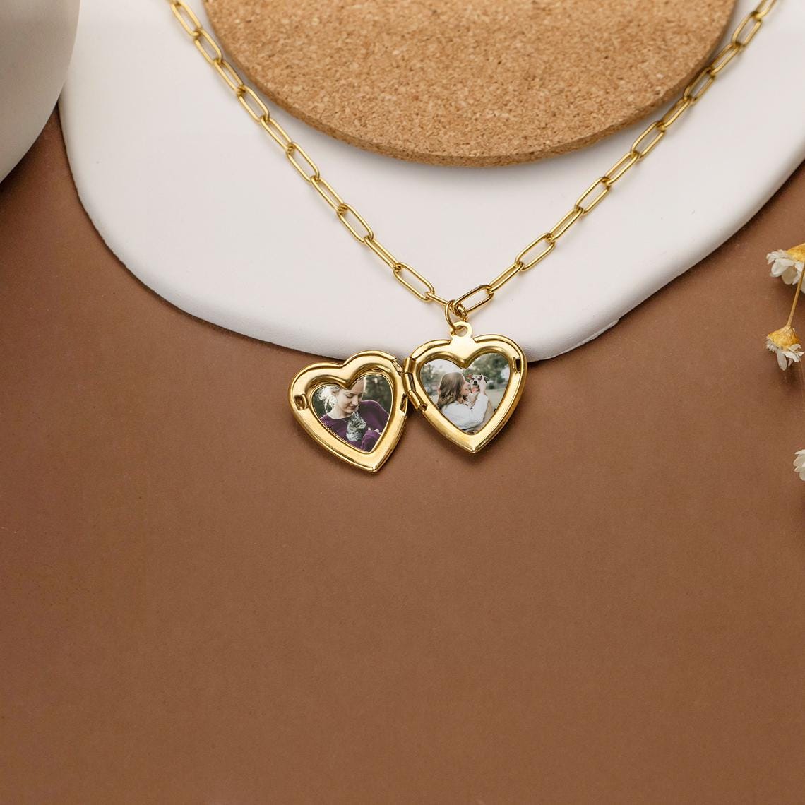 Custom Heart Locket Necklace, Locket Charm Necklace, Engraved Locket ...