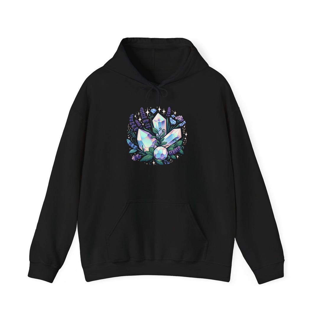 Botanical, Crystal, Gemstone Hoodie, Cozy Sweatshirt for Nature Lovers ...