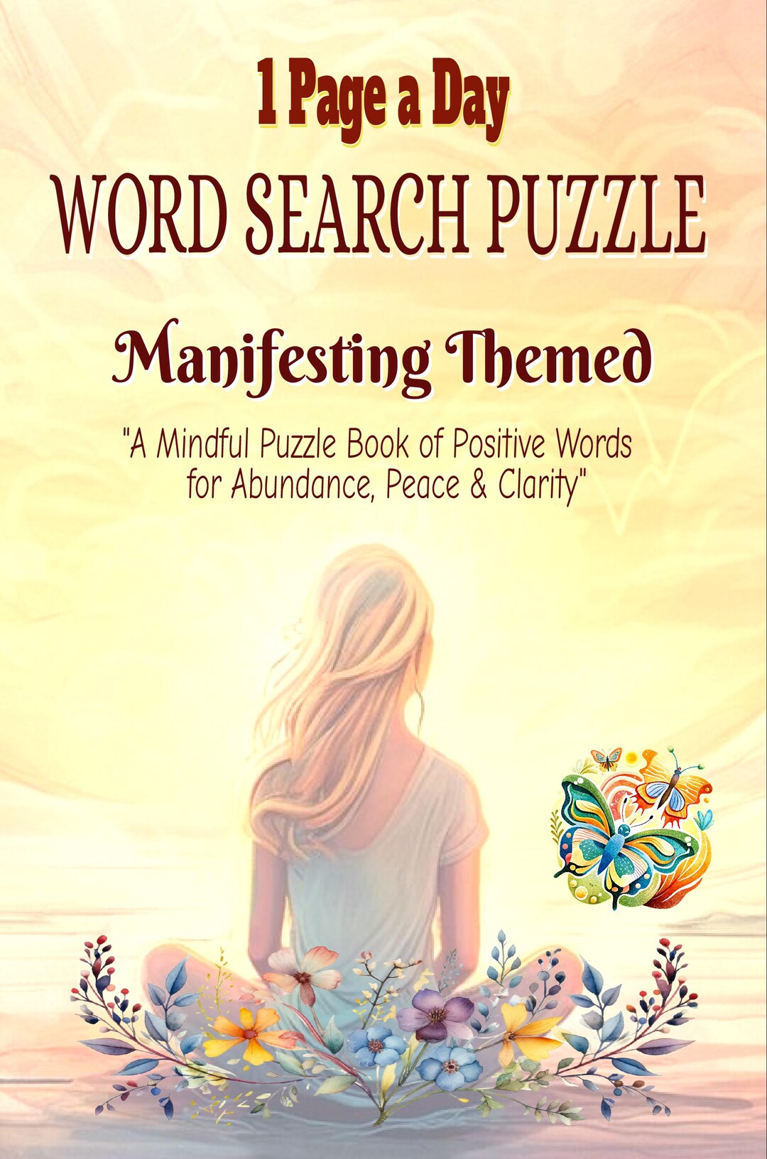 1 Page A Day Series - Word Search Puzzle • Manifesting Themed - Instant ...