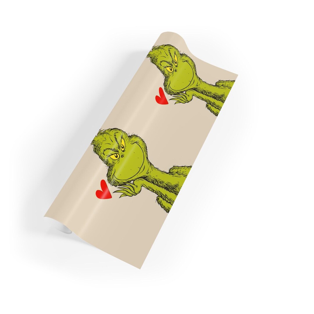 Gift Wrapping Paper Rolls, Grinch Christmas Design, 1pc Festive Holiday ...