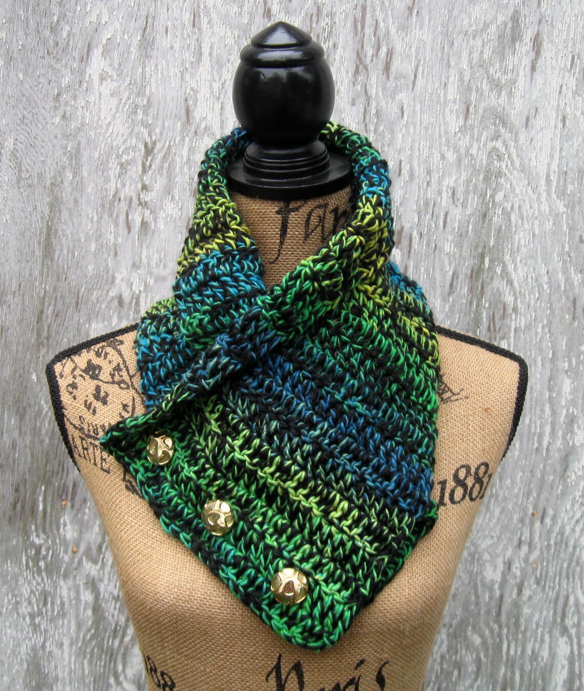 3 Button Cowl Pattern, Crochet Pattern, Scarf Pattern, Easy Crochet ...