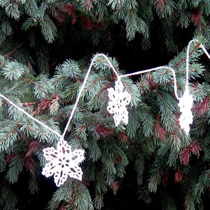 Snowflake Garland Crochet Pattern, Snowflake Pattern, Crochet Pattern ...