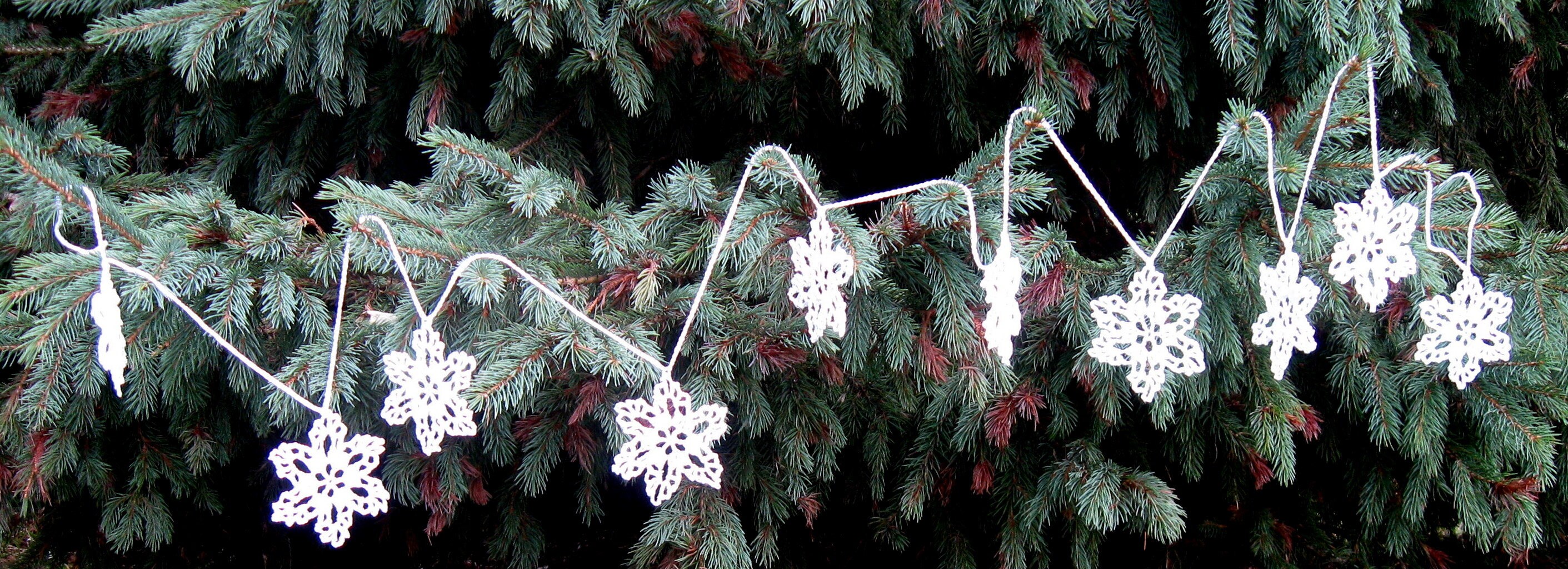 Snowflake Garland Crochet Pattern Snowflake Pattern Crochet - Etsy