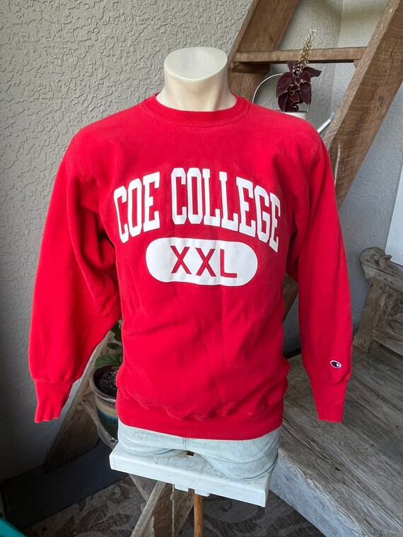 Coe College Iowa 1990s Vintage Heavyweight Sweatshirt Red - Etsy