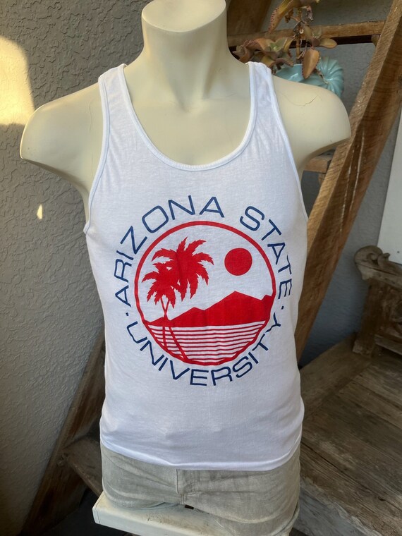 1980s Arizona State University 1980s thin tank top - … - Gem