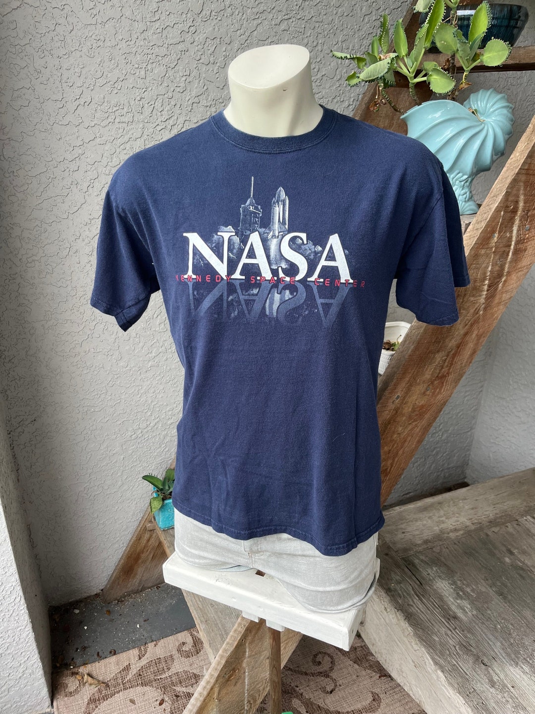 NASA Early 2000s Vintage Tee Shirt - Space Blue Size Large - Etsy