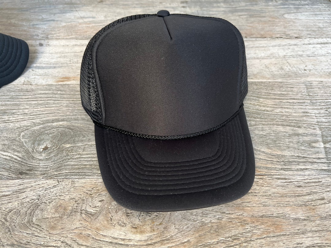 Blank Black Deadstock Snapback Trucker Hat Cap - One Size - Etsy