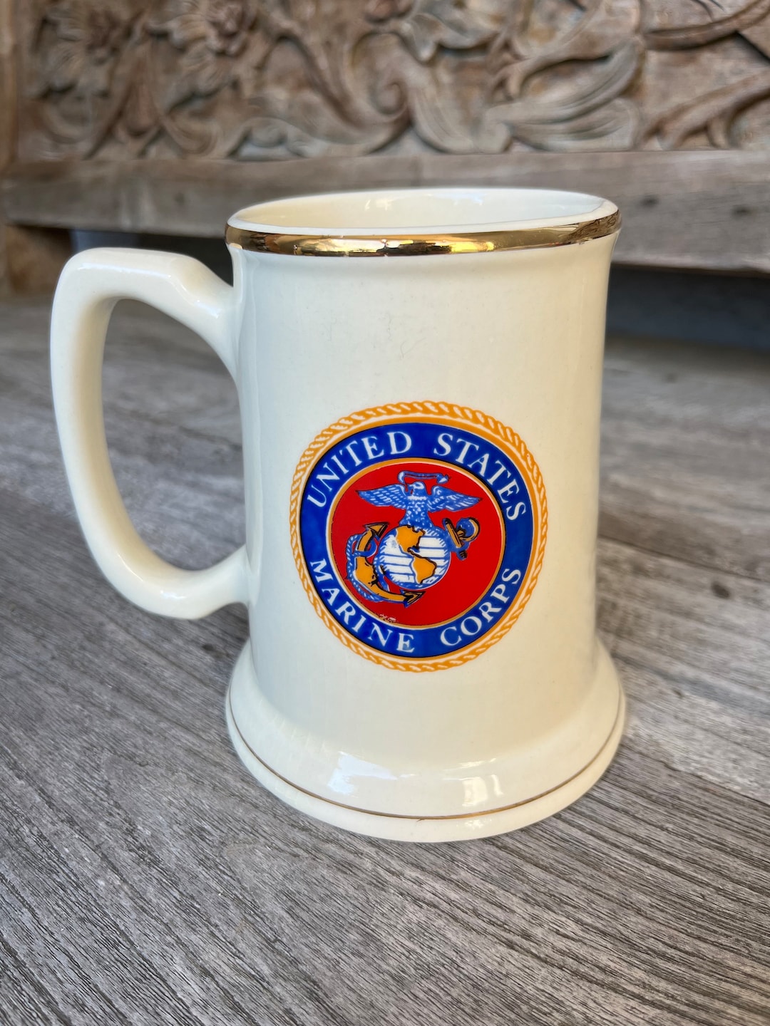 United States Marine Corps 1980s Vintage Ceramic Stein Made in the USA ...