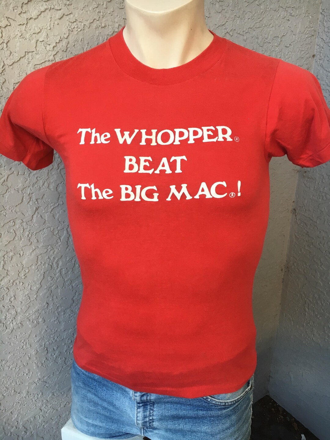 The Whopper Beat the Big Mac 1980s Burger King Vintage Tee Shirt Size ...