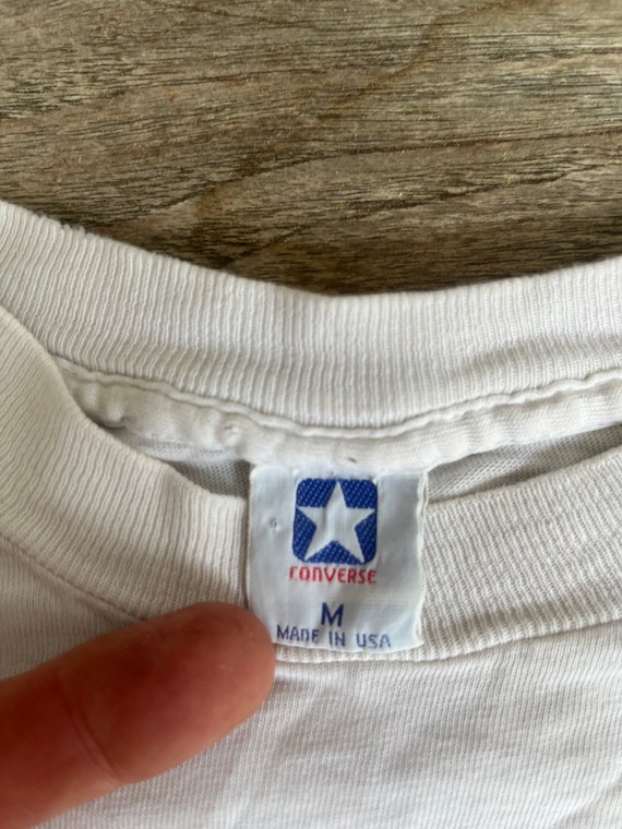 DESTROYED 1980s vintage Converse star long sleeve t-s… - Gem