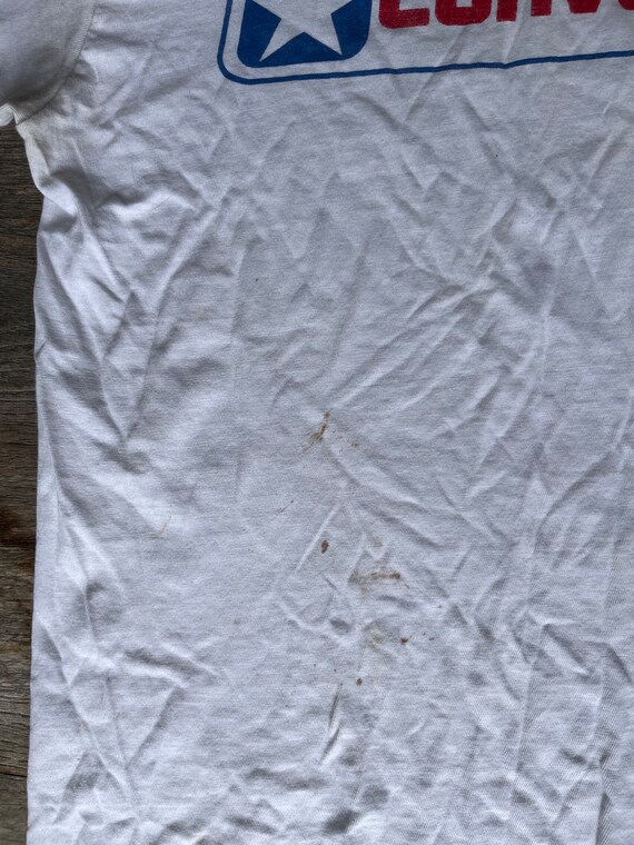 DESTROYED 1980s vintage Converse star long sleeve t-s… - Gem