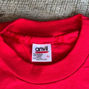 1990s Anvil Blank T-shirt Single Stitch Heavyweight Made in the USA ...