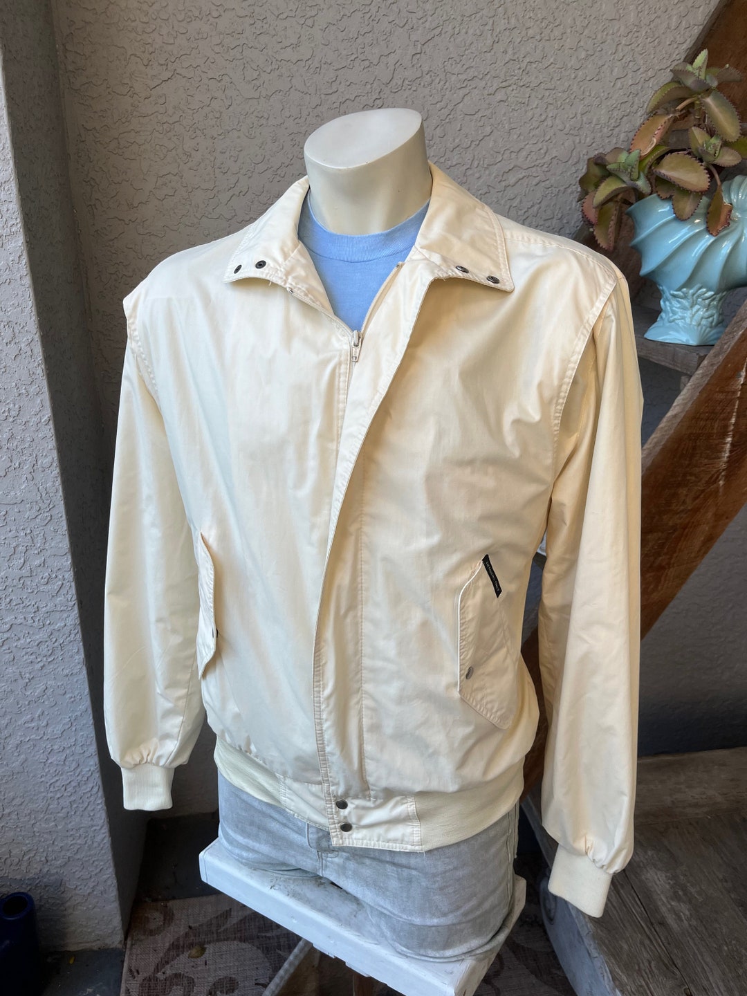 Member's Only 1980s Vintage Jacket - Cream Size 42 - Etsy