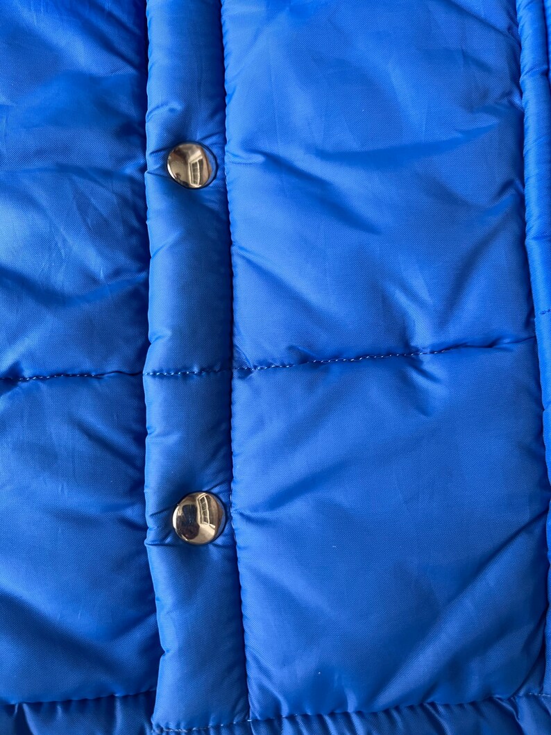 1980s Swingster Vintage Puffy Vest Electric Blue Size Large - Etsy