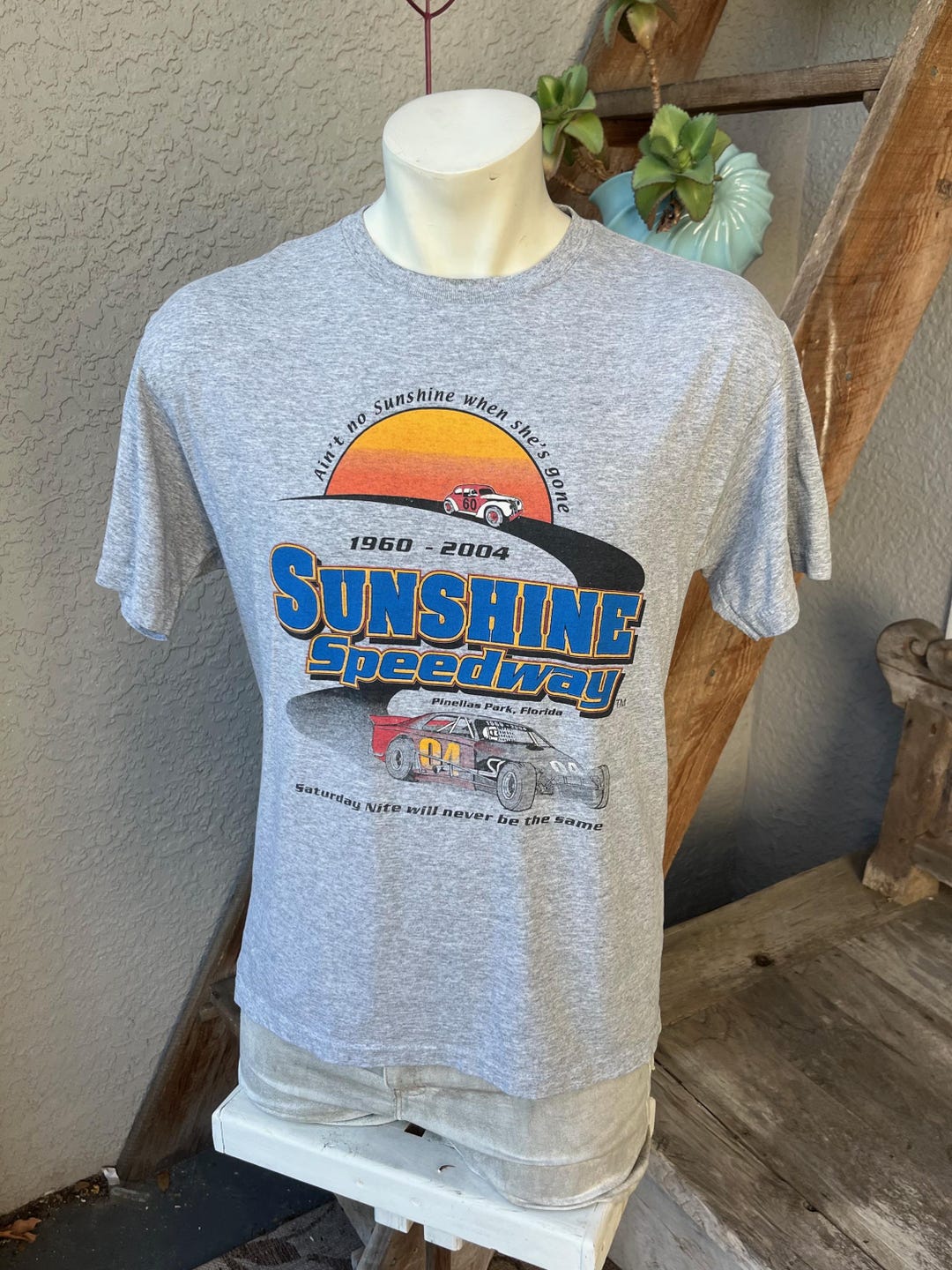 Sunshine Speedway Final Night Ever Nov 20 2004 Vintage Tee Shirt - Gray ...