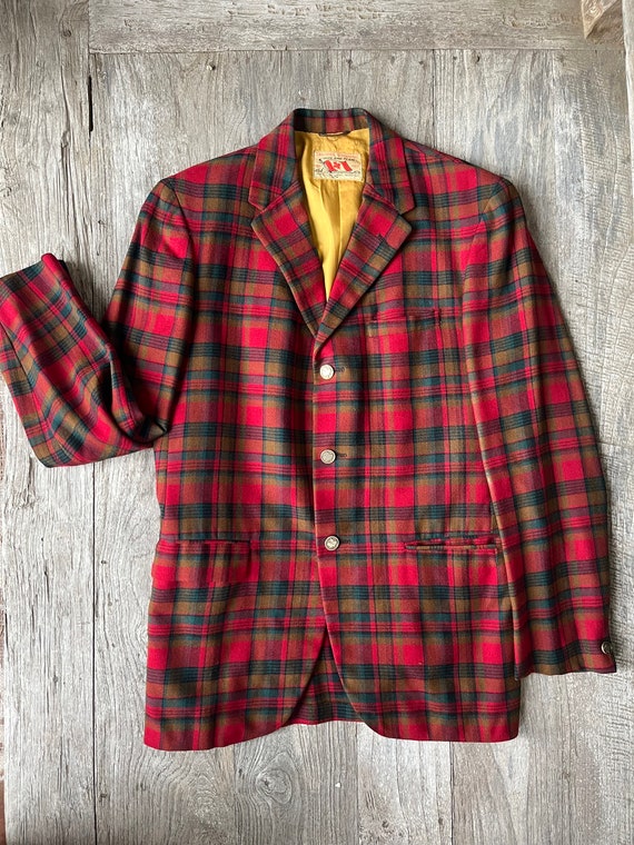 Vintage 1967 Canadian Bicentennial Tartan Plaid men's… - Gem