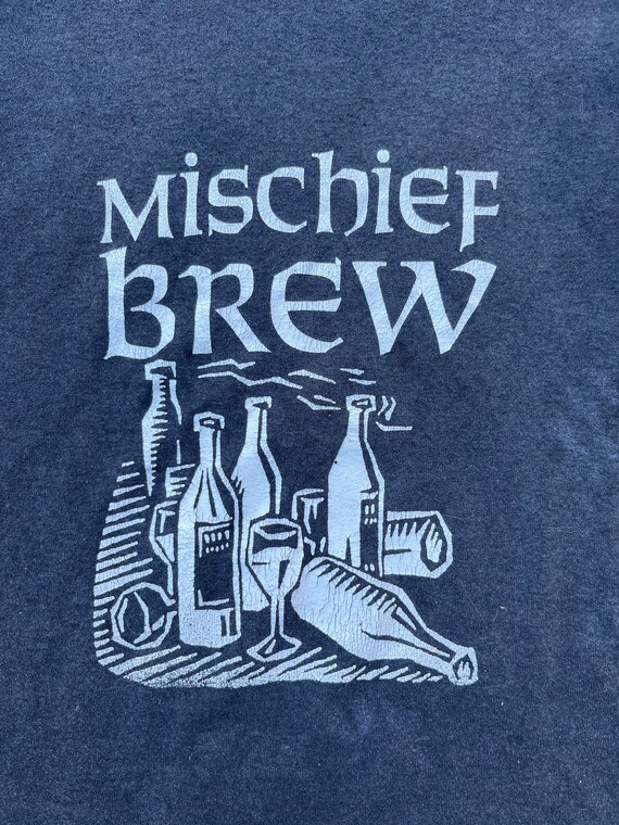 Mischief Brew 1980s vintage soft thin tee shirt - fad… - Gem