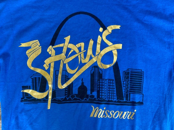St Louis Missouri 1990s vintage soft t-shirt - blue s… - Gem