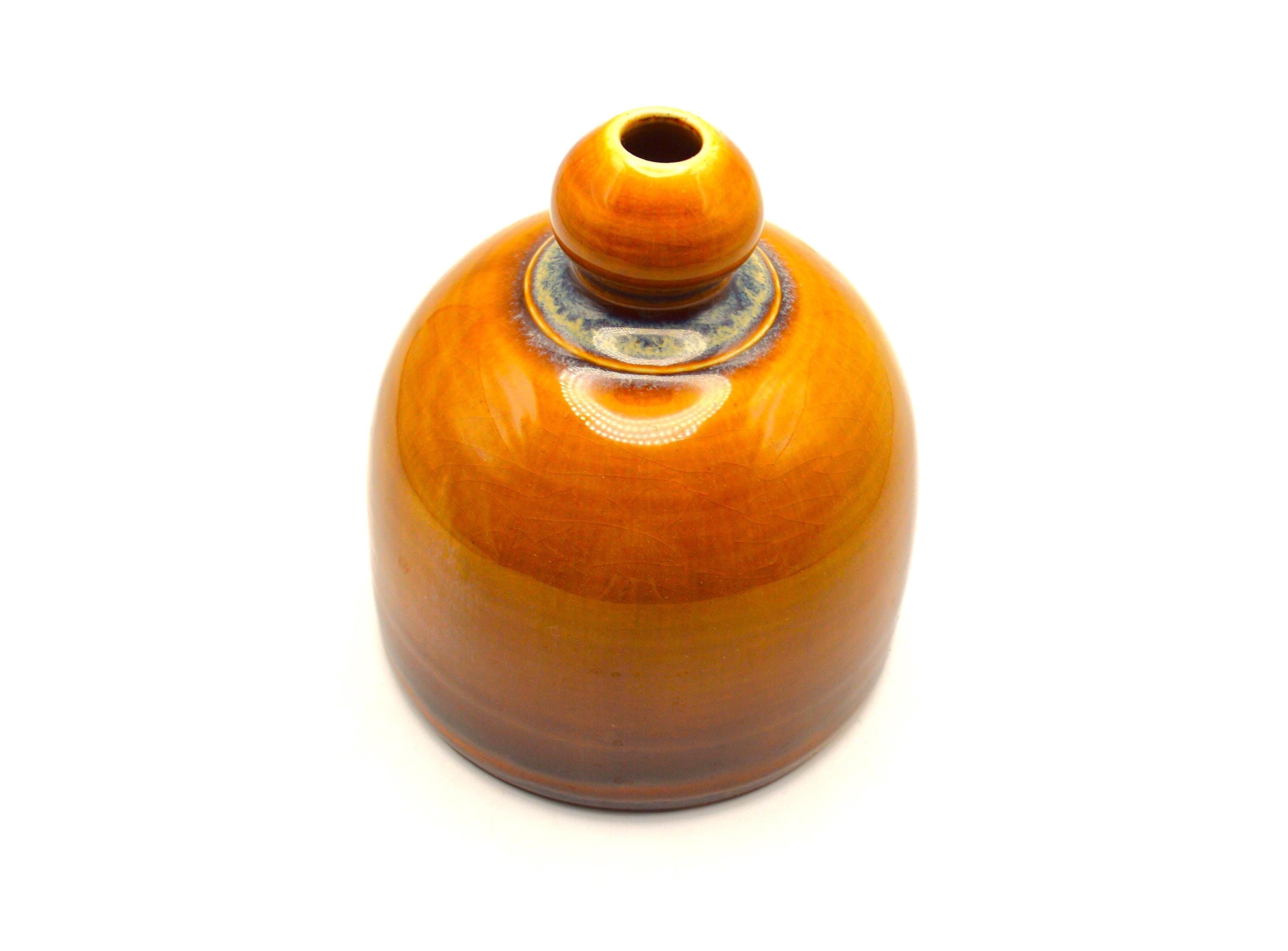 Pottery Watering Bell, Brown Rain Pot, Ceramic Thumb Pot, Clay Watering ...