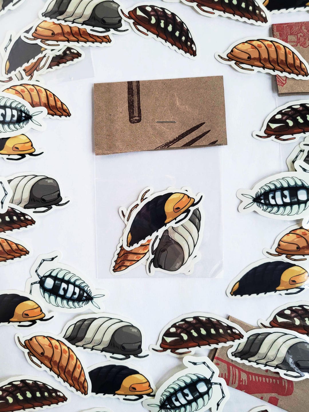 Isopod Sticker Pack, Roly Poly Weatherproof Vinyl Stickers - Etsy