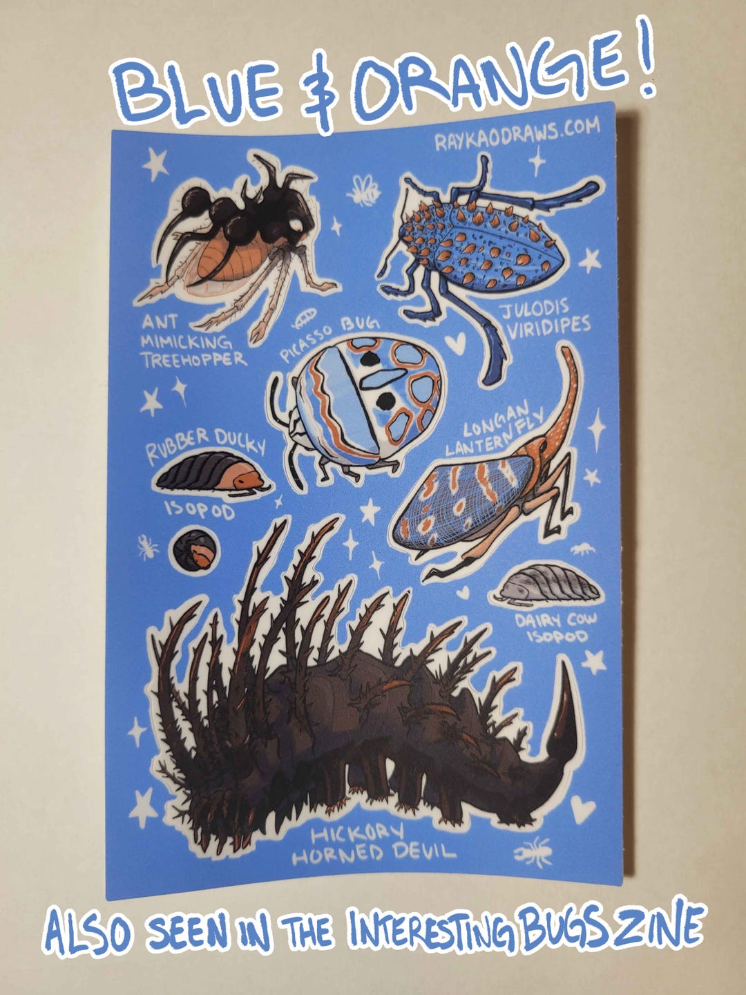 Interesting Bugs Sticker Sheet - Etsy