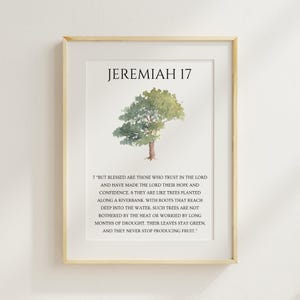 Jeremiah 17:7-8 Bible Verse Wall Art | DIGITAL | Christian Printable ...