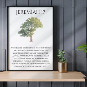 Jeremiah 17:7-8 Bible Verse Wall Art | DIGITAL | Christian Printable ...