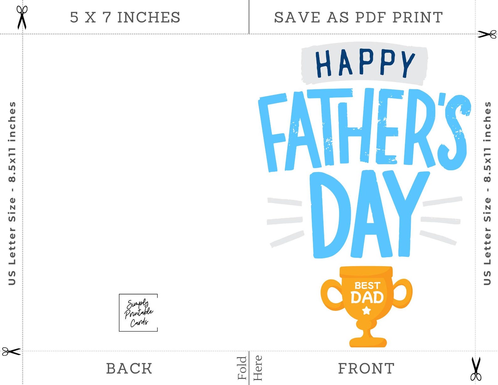Printable Father's Day Card | Father's Day Card Printable | Digital ...