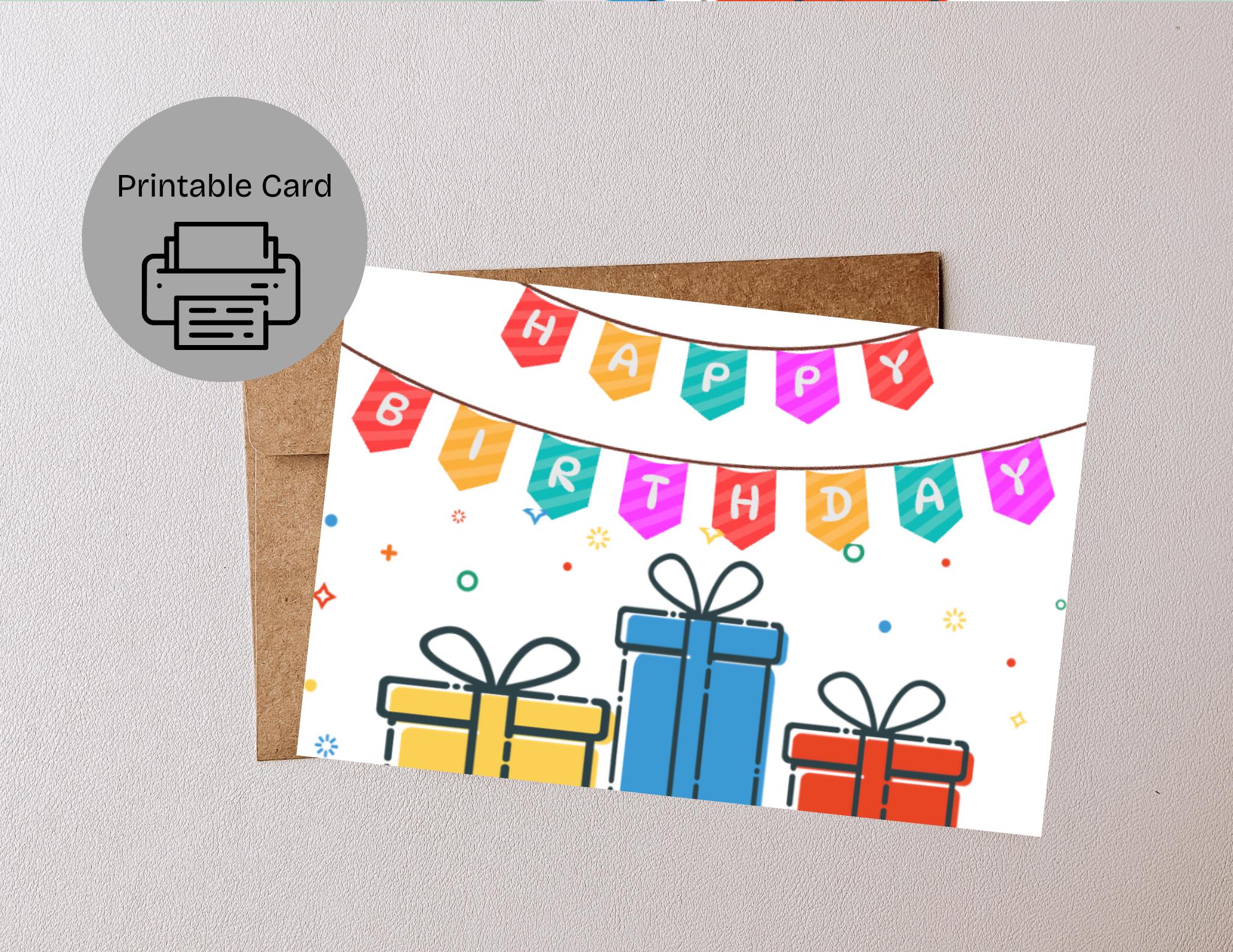 Printable Birthday Card | Birthday Card Printable | Digital Birthday ...